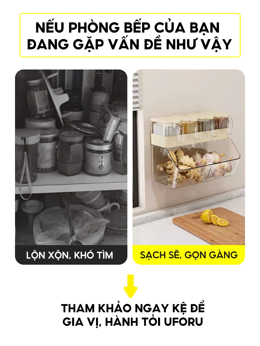 UFORU kitchen spice rack made of safe PET and ABS plastic, new model ...