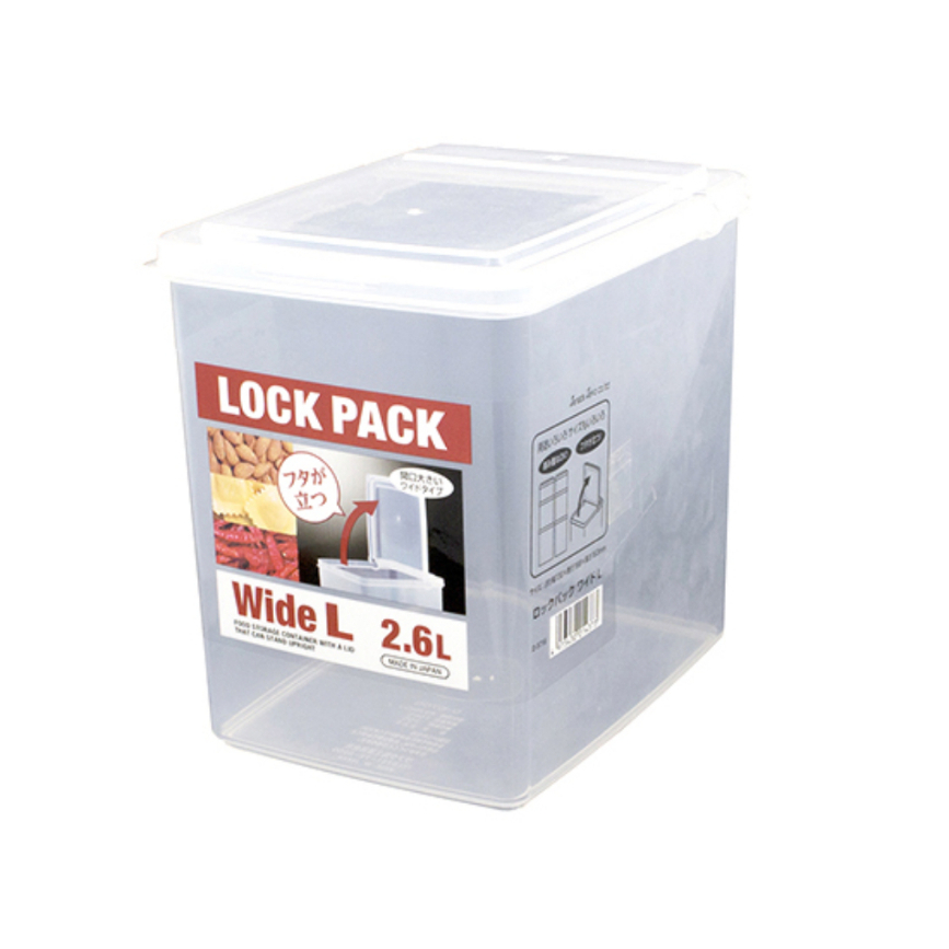(Japan) Lock Pack clear plastic box for food and dry goods with smart ...