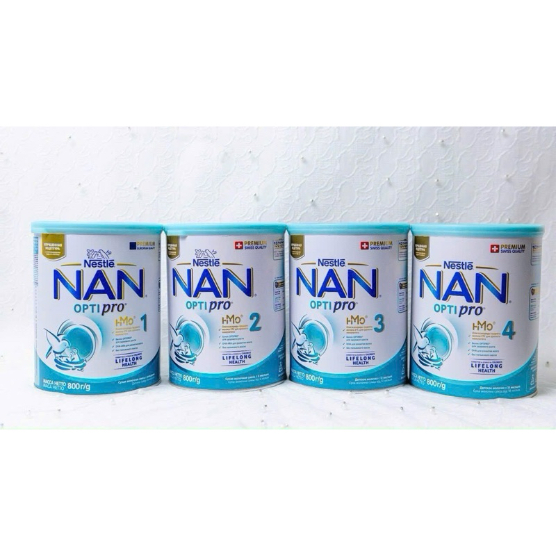 Russian domestic Nan Optipro milk with all numbers 1, 2, 3, 4 cans of ...