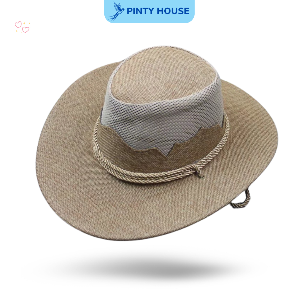 Sedge cowboy hat with multi-colored plain mesh | Shopee Philippines