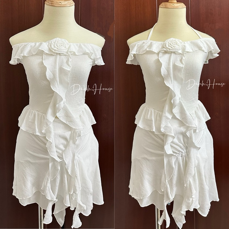 Super SLAY TIE-NECKLACE DRESS SET (all real pictures) | Shopee Philippines