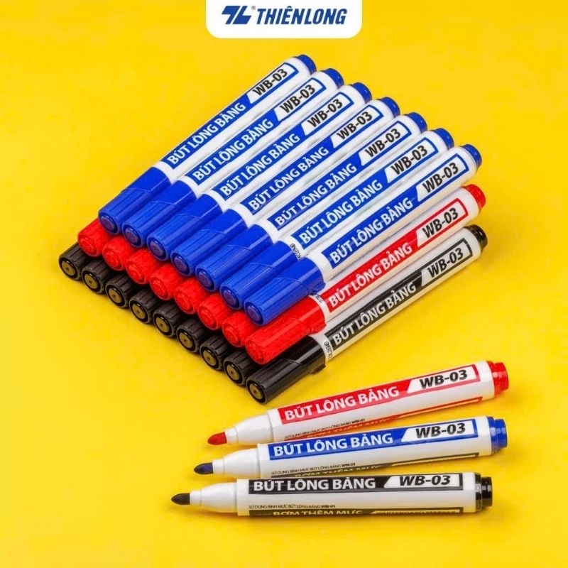Box of 10 Thien Long WB-03 Whiteboard Markers - Erasable whiteboard ...