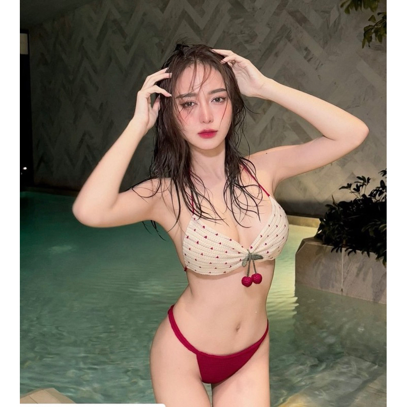 Sweet and pretty cherry string Bikini | Shopee Philippines