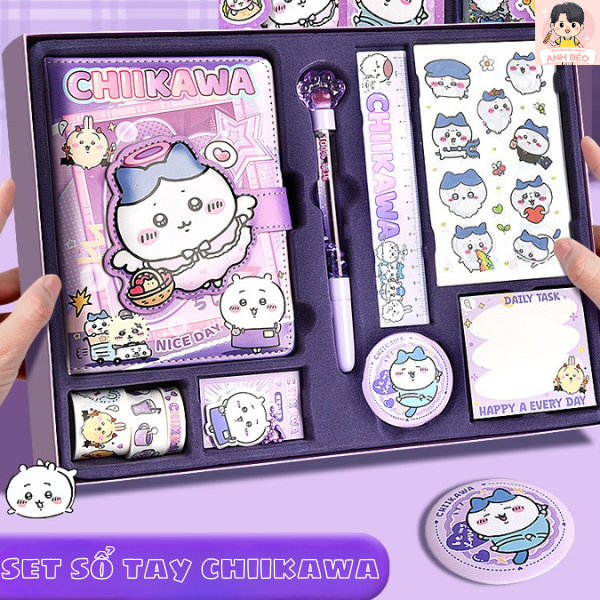 Cute chikawa school supplies gift box, chiikawa notebook Set school ...