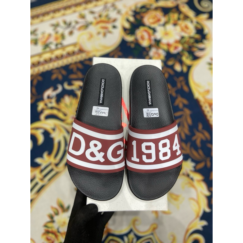 Men's Slippers 711 Red Goat Chicken Cross Straps 1984 Letter Sole ...
