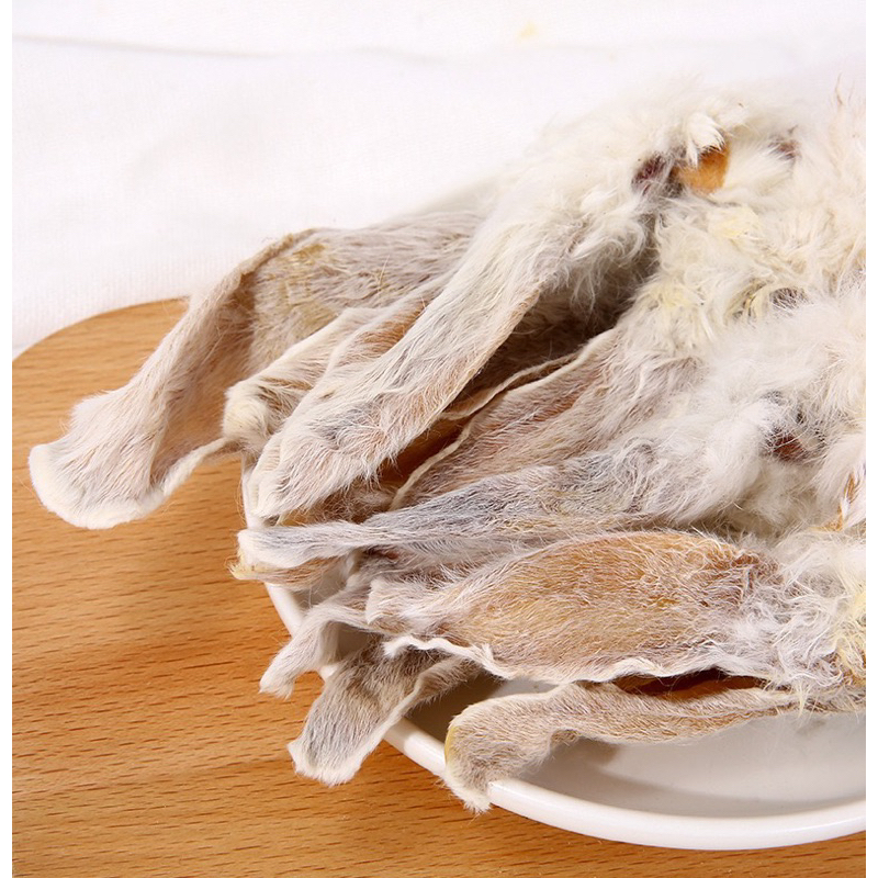 Dried rabbit ears for dog and cat rodent snacks (1 ear) | Shopee ...