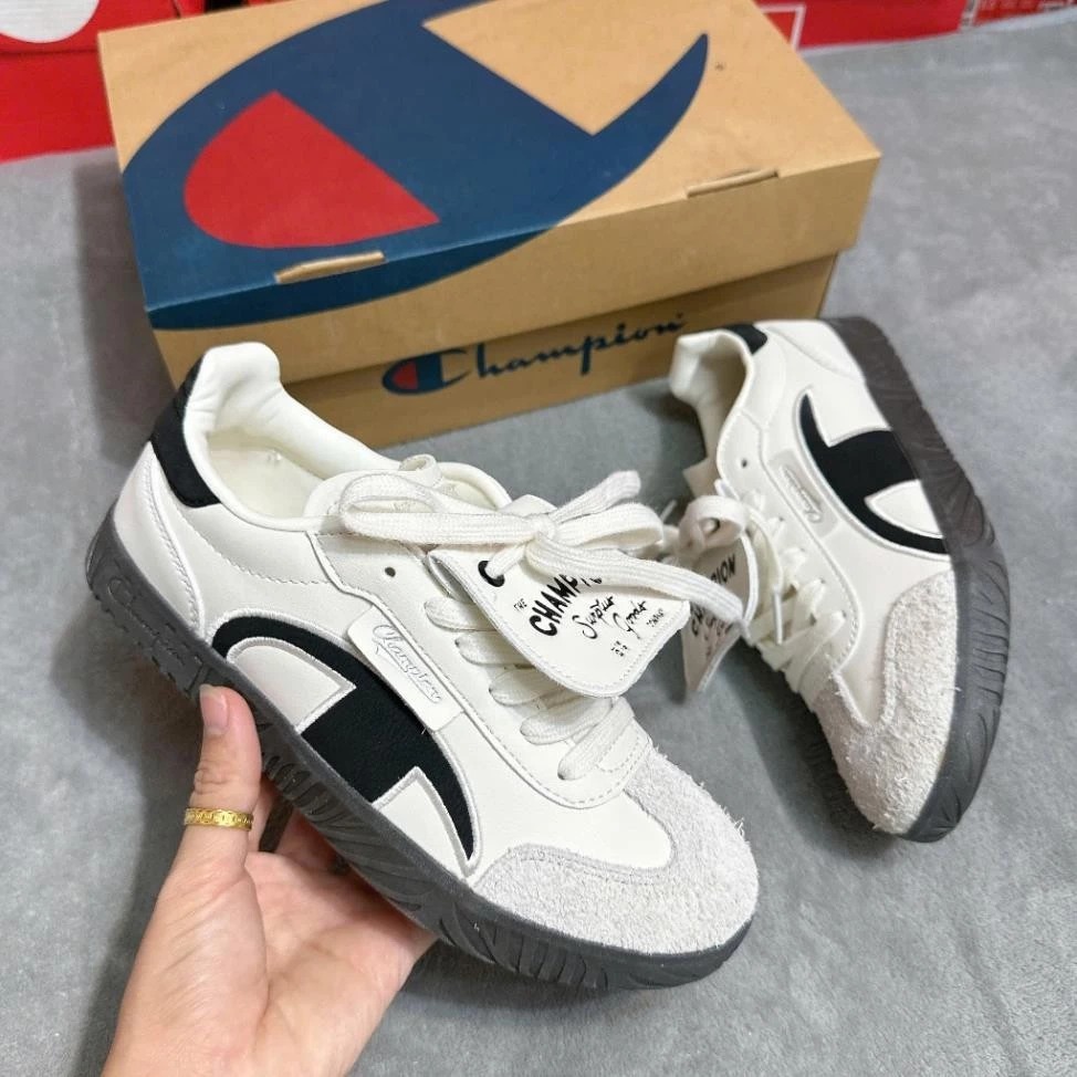 Champion Essentials Champ T-Trainer Cream/Black Sneakers, Champion ...