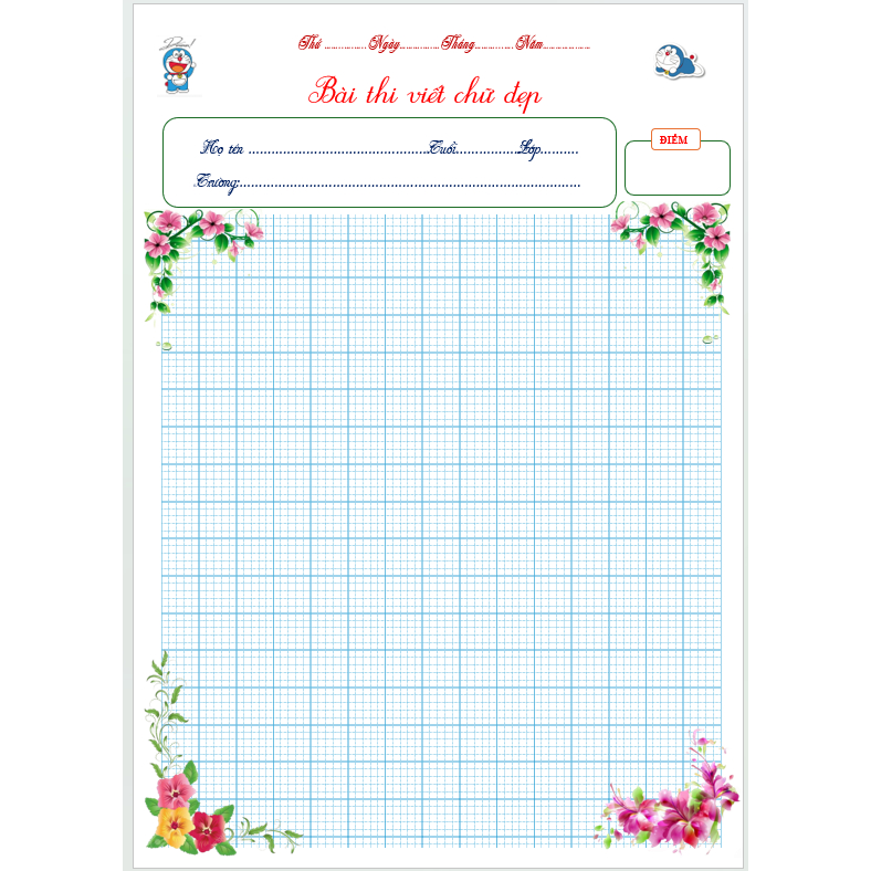 50 sheets of exam preparation paper for beautiful handwriting, 4 ...