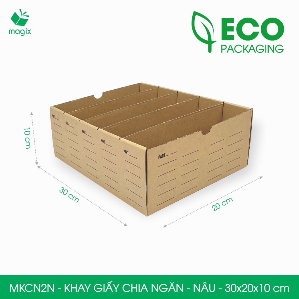 MKCN2N - 30x20x10 cm - Combo of 10 divided carton trays - Tray for ...