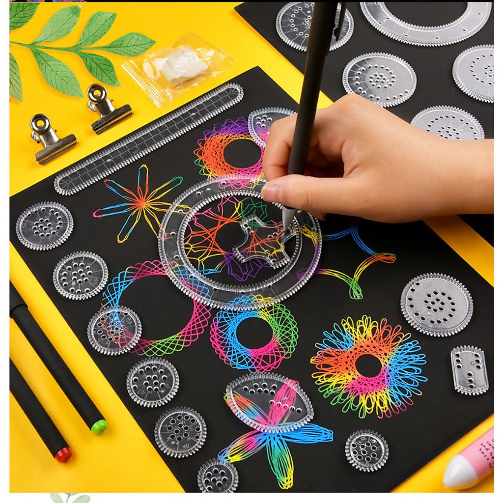 Set of 18 Magic Ruler for Creative Flower Drawing, Increases ...