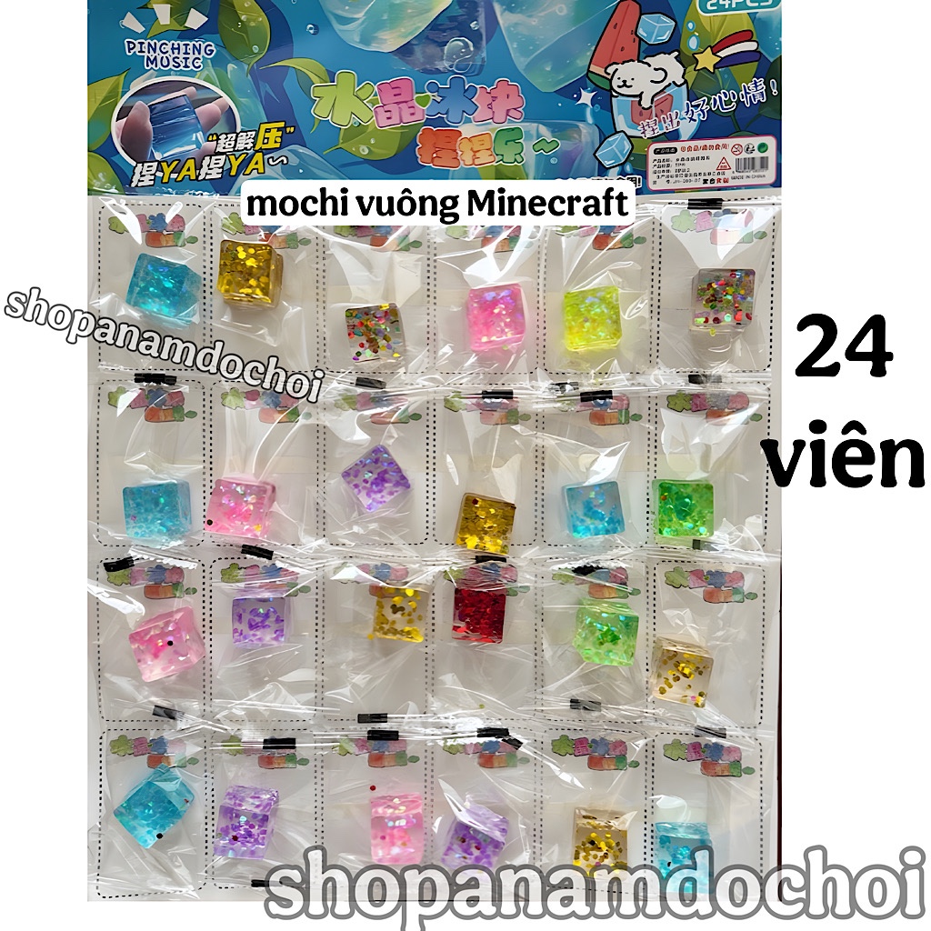 Cover of 24 Minecraft square mochi, Minecraft mochi | Shopee Philippines