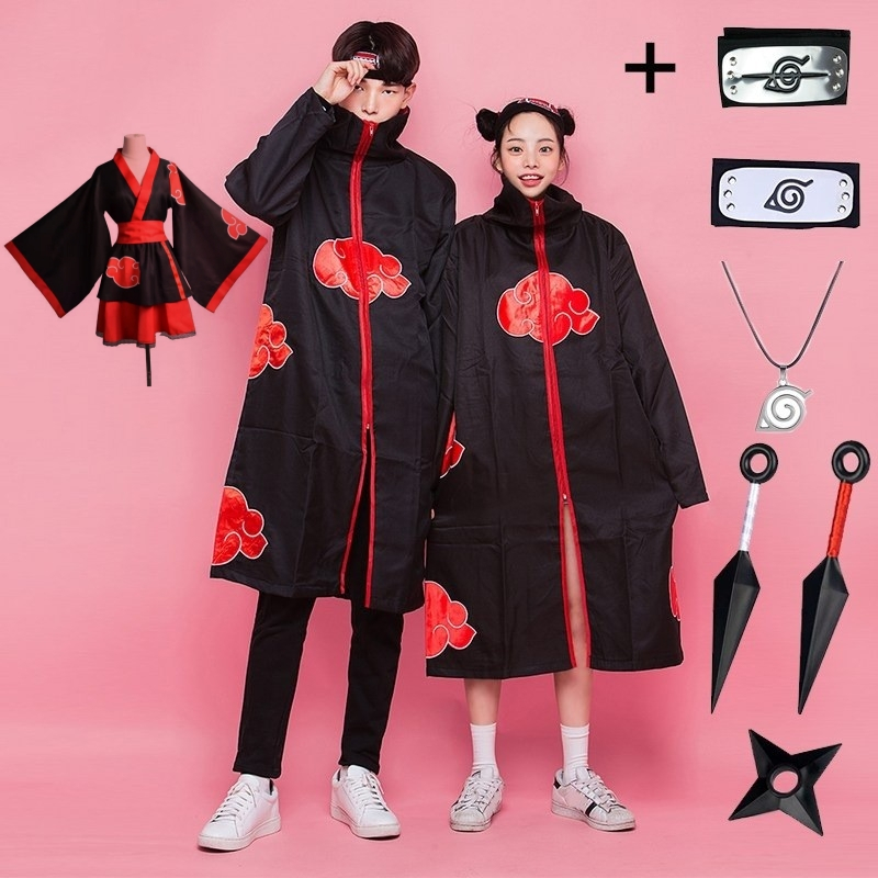 Naruto Akatsuki Itachi Uchiha Anime Cosplay Costume Jacket Men Women ...