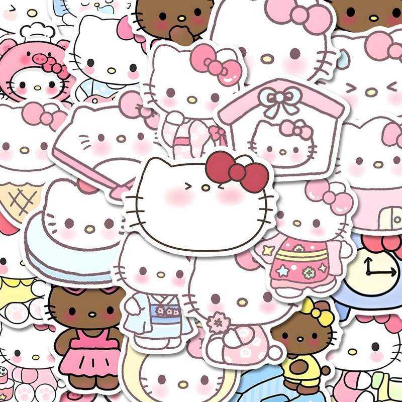 Set of 100 /50/ 60/90 cute decorative stickers Hello kitty, Lopy ...