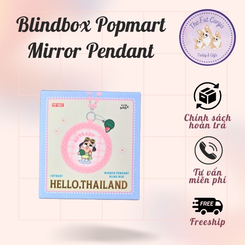 (Genuine) Blindbox blind box Crybaby Hello Thailand mini mirror limited ...
