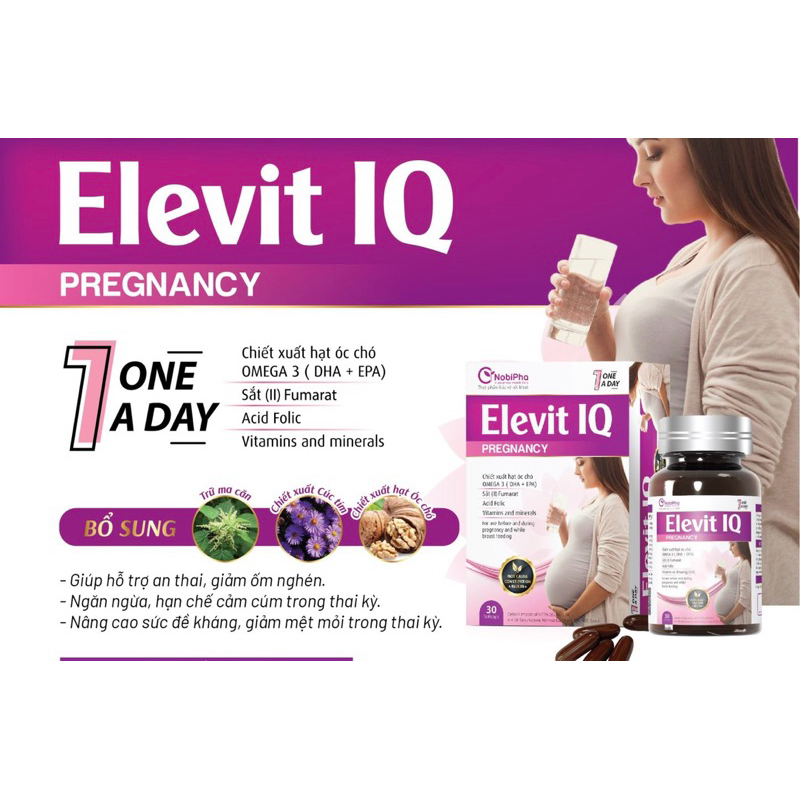 Elevit IQ - Comprehensive pills for pregnant women. Supplement vitamins ...