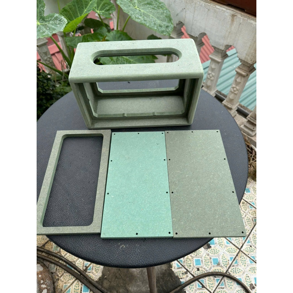 Rough Box, size 30x17x15, 12mm green wood, face and back without holes ...