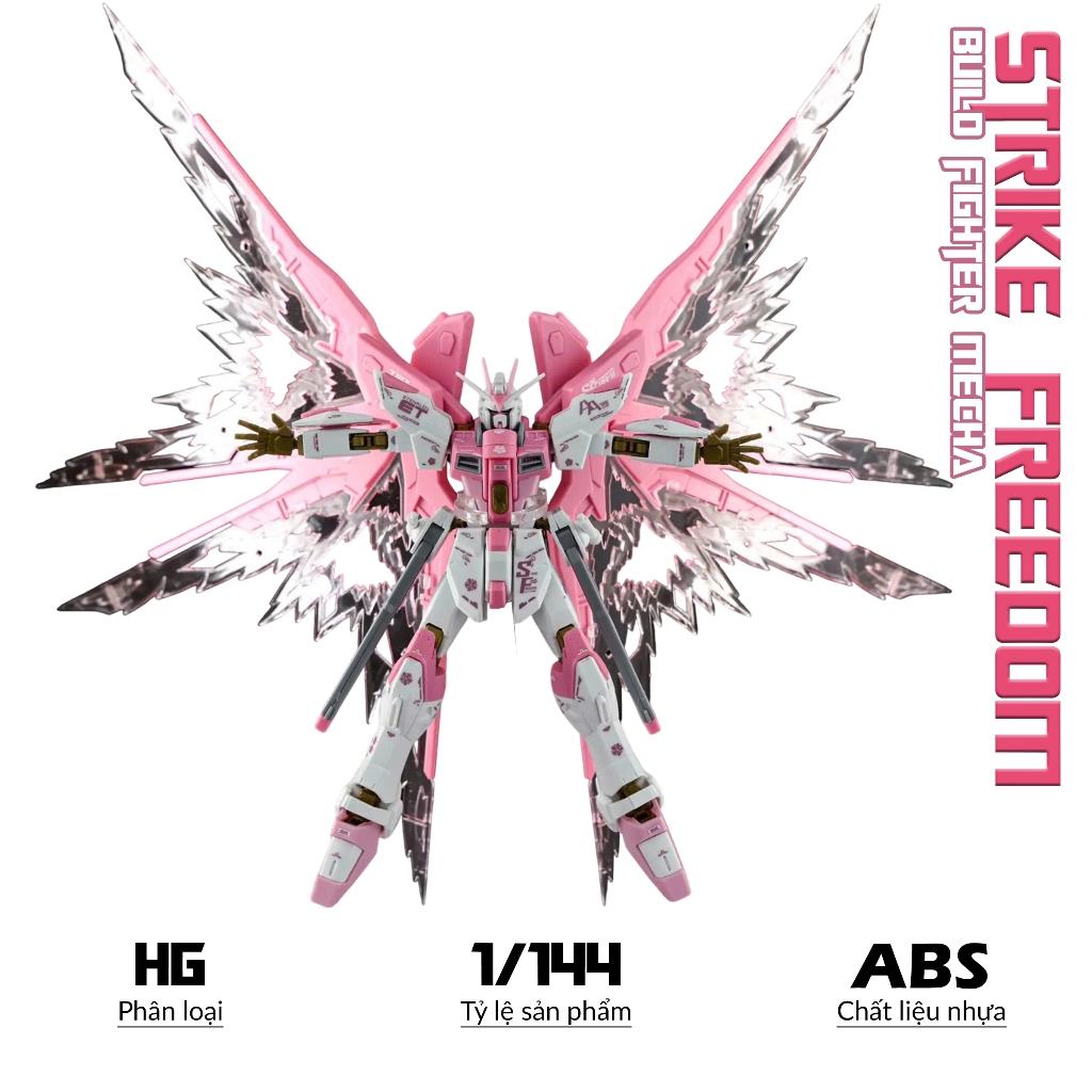 HG Strike Freedom Sakura Model, 1/144 Mecha, Plastic Assembly Toy ...