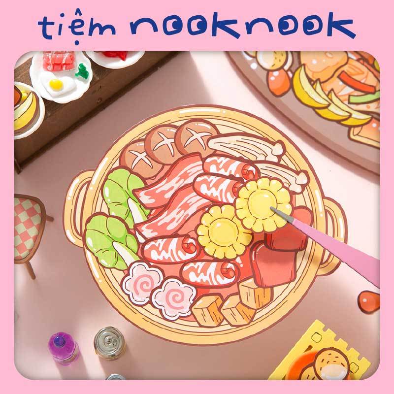 COOKING STICKER - 18 pages, Piece stickers for hot pot cooking, mixed ...