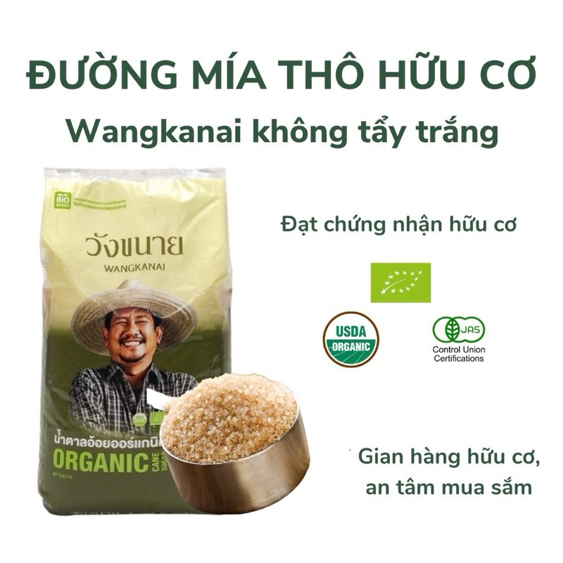 Thai Wangkanai Organic Cane Sugar - Organic Cane Sugar 1 Kg Thailand ...