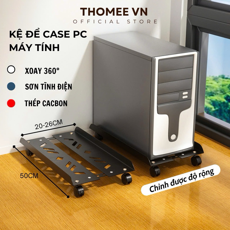 CPU computer shelf with raised cooling base with mobile wheels, width ...