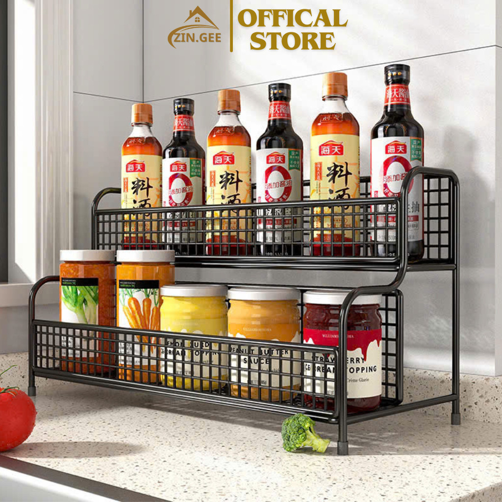 2-tier kitchen spice rack, new model kitchen table shelf with high ...