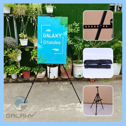 Foldable 3-legged Iron Painting Stand, Portable Painting Shelf, 1-Sided ...