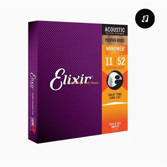 Elixir 16027 Aucostic Guitar Strings 11-52 | Shopee Philippines