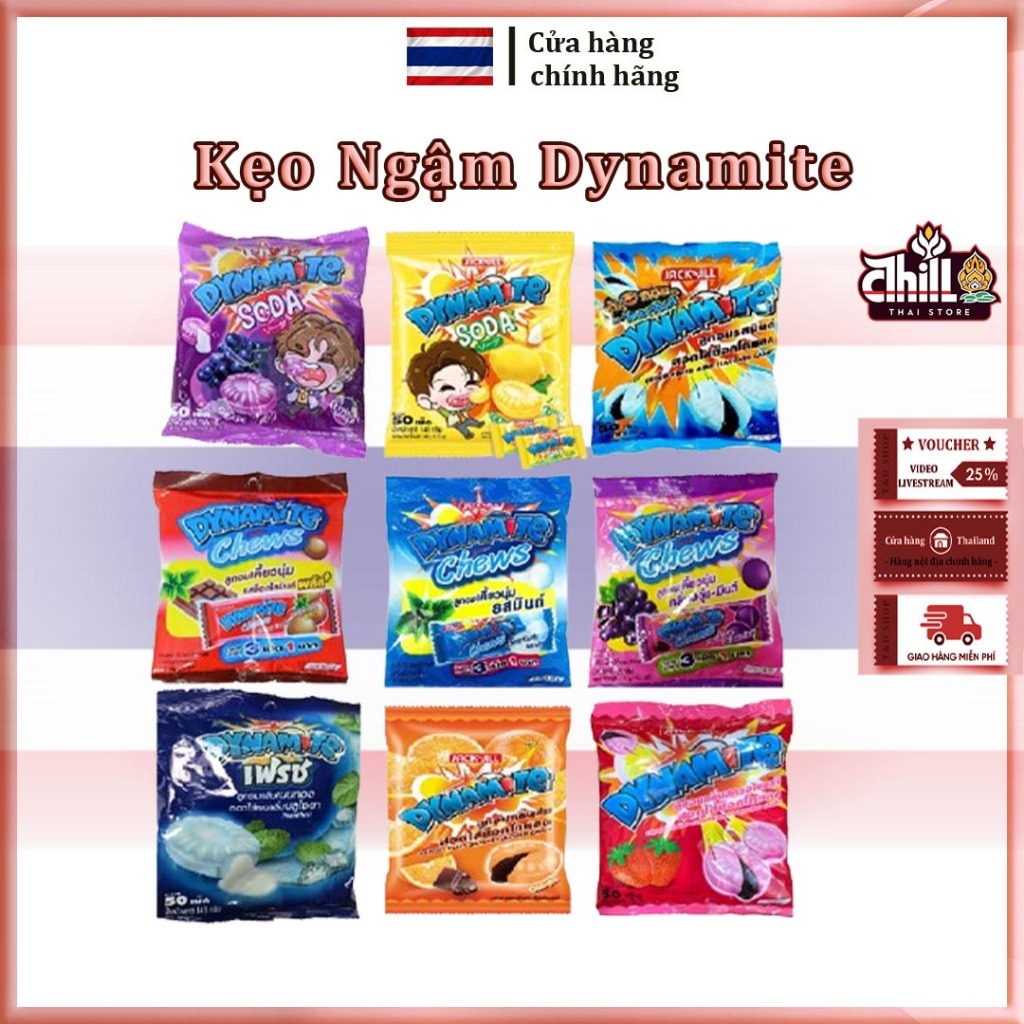 Thai Dynamite candy of all flavors/ Delicious snacks - pack of 50 ...