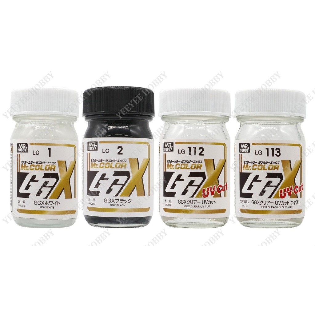MR MODEL PAINT. HOBBY - COLOR PAINT/ LACQUER ANTI-UV COATING MR COLOR GGX 60ML LG1/ LG2 / LG112 ...