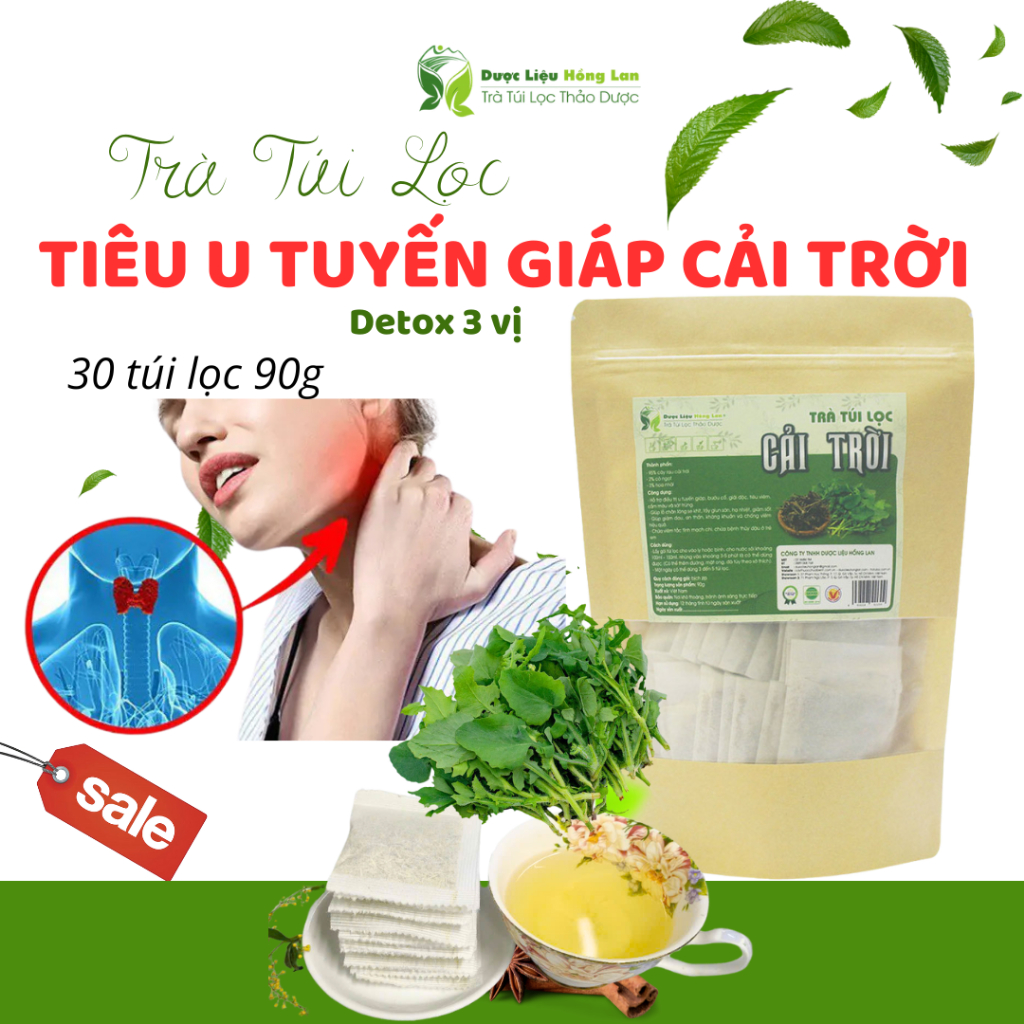 U Tuyen Thyroid Pepper Tea with Heavenly Vegetables 90g zip bag (30 filter bags x 3g) Hong Lan ...