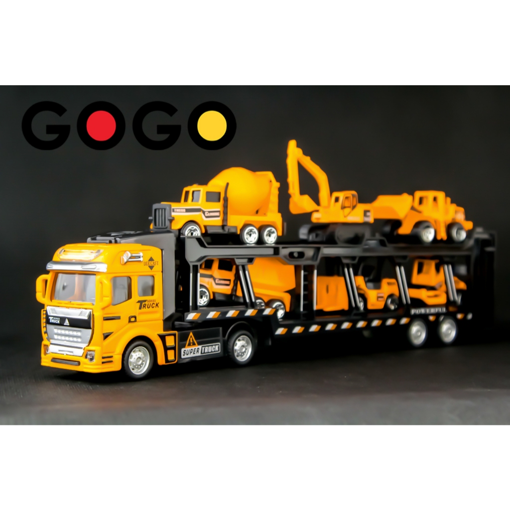 Transportation container truck model set - 6 metal construction ...