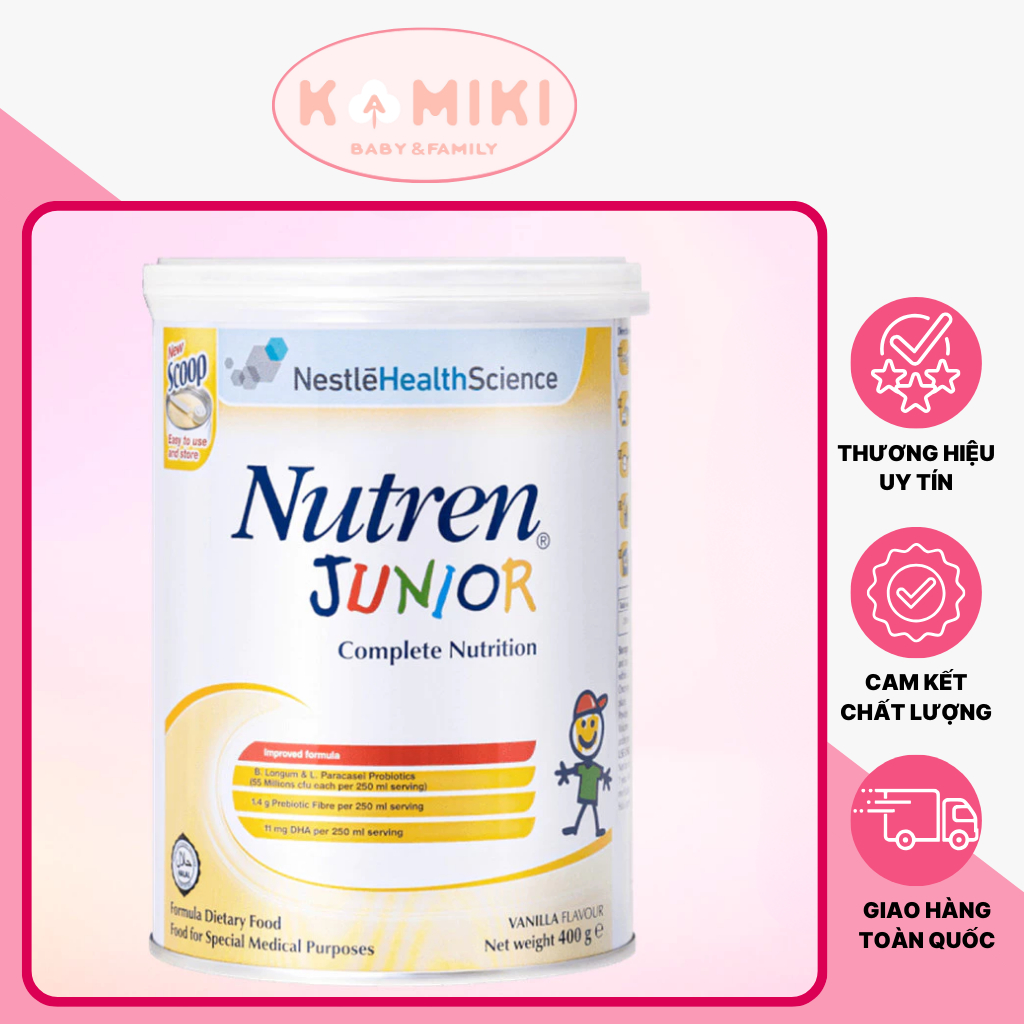 Nutren Junior Nestle Vanilla Flavor 800g (1-10Y) - Digestive Support ...