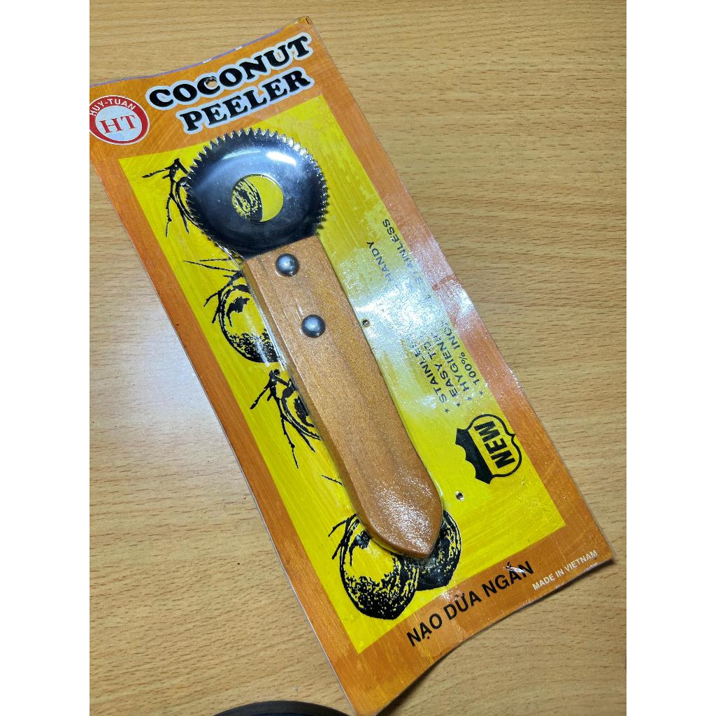Coconut Scraper with Wooden Handle 18cm Stainless Steel Blade ...