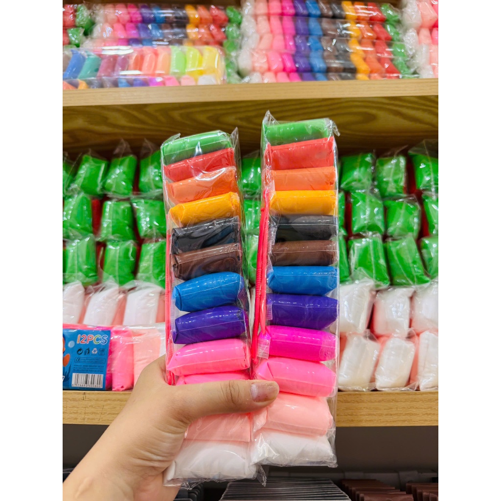 Art Self-Dry Clay Modeling Dry Clay Modeling Clay 12 24 Colors Multi ...