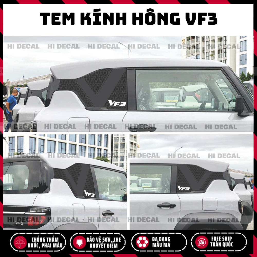 VF3 rear window side sticker, heat-resistant decal to protect VF3 glass ...