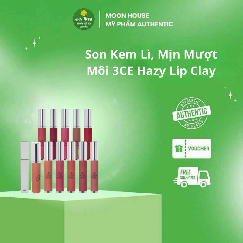 3CE Hazy Lip Clay Matte Lipstick, Smooth Lips | Shopee Philippines