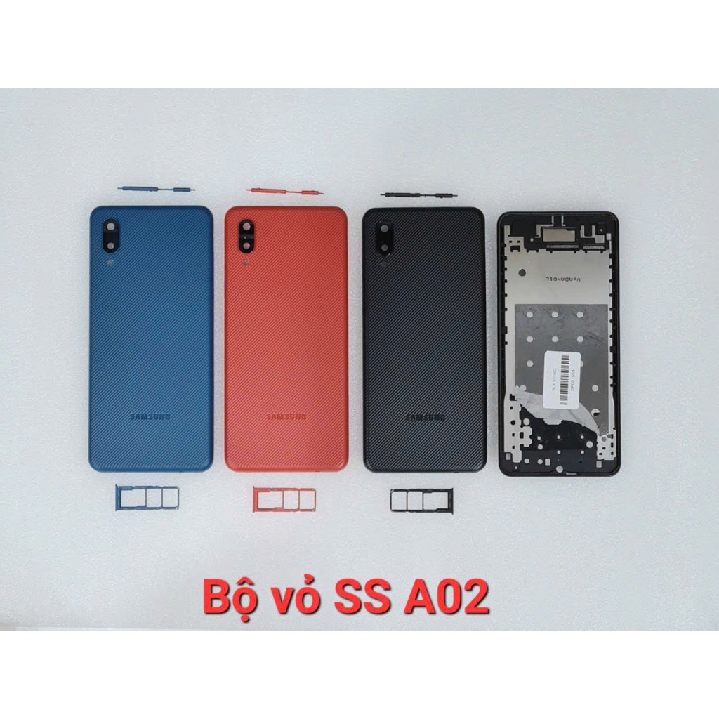 Samsung A02 case set (including case, skeleton, buttons, cam glass, sim ...