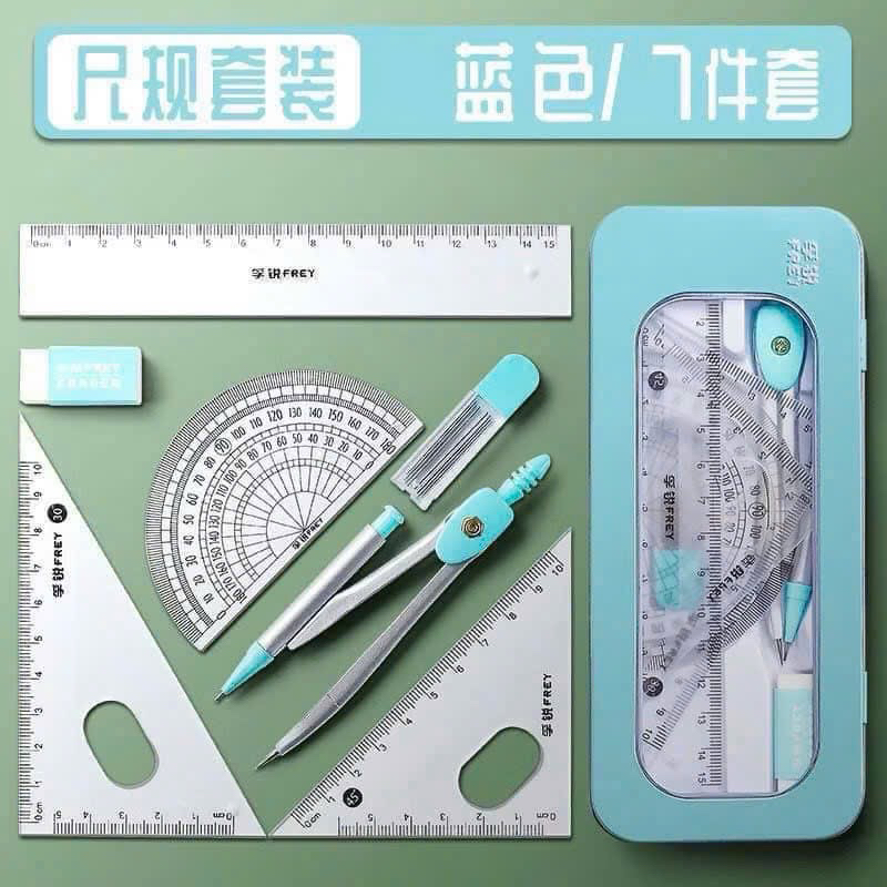 School Supplies Set 7 Piece Compa Eke Ruler, Math Supplies Set Includes ...