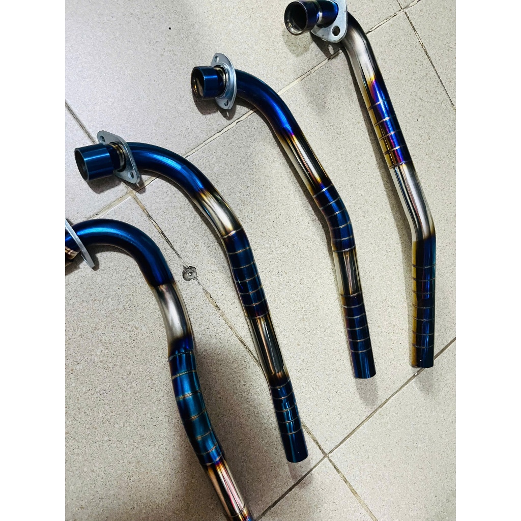 Titanium exhaust manifold for all types of Wave/RS/S110/S100, Sirius ...