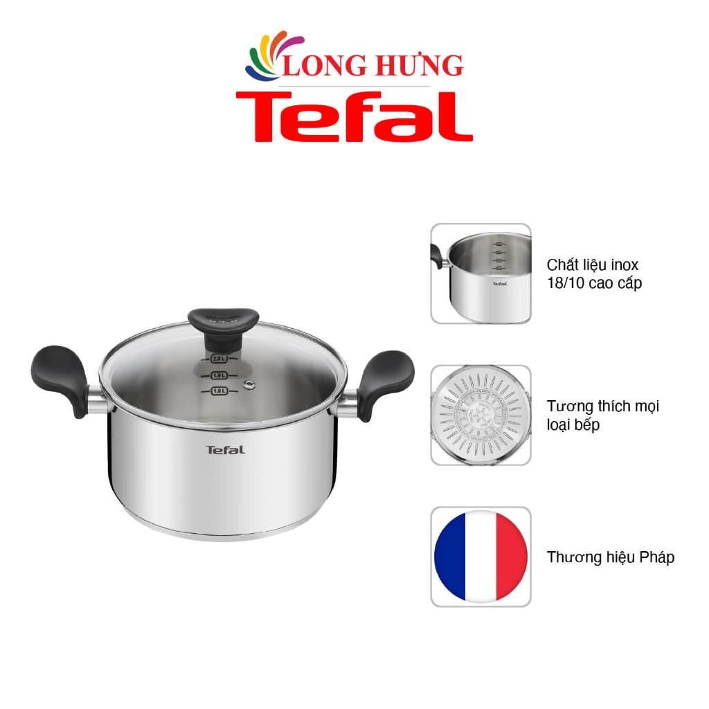 Tefal Primary Stainless Steel Pot 20cm x 3.0L E3084435 - Genuine ...