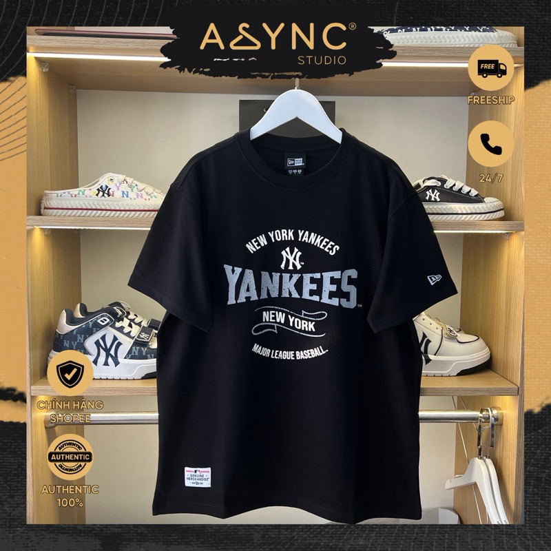 (Auth) New Era x MLB NY New York Yankees Scipt Major League Baseball T ...