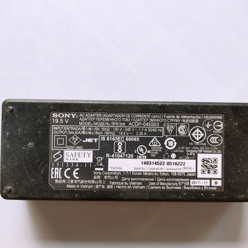 Sony TV source disassembled 19.5v 2.35a | Shopee Philippines