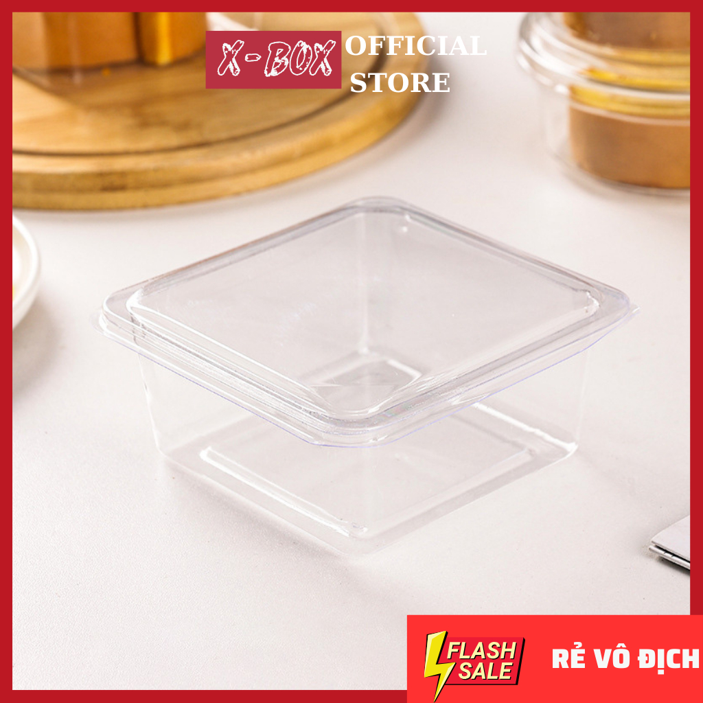Transparent Square BOX W01 for Cakes, Salted Egg Sponge Cakes, Flan ...