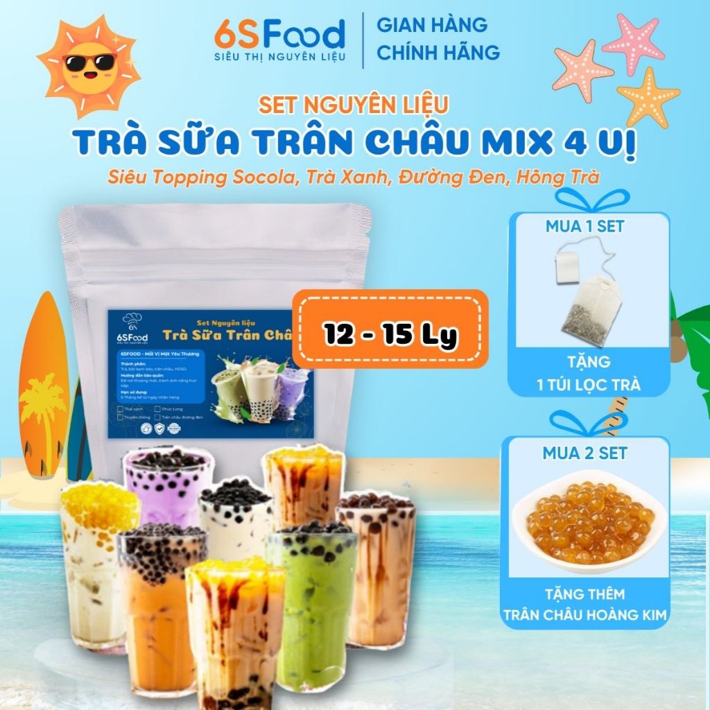 Milk Tea Set Mix 4 Finished Flavors 15 Cups of Delicious Chocolate ...