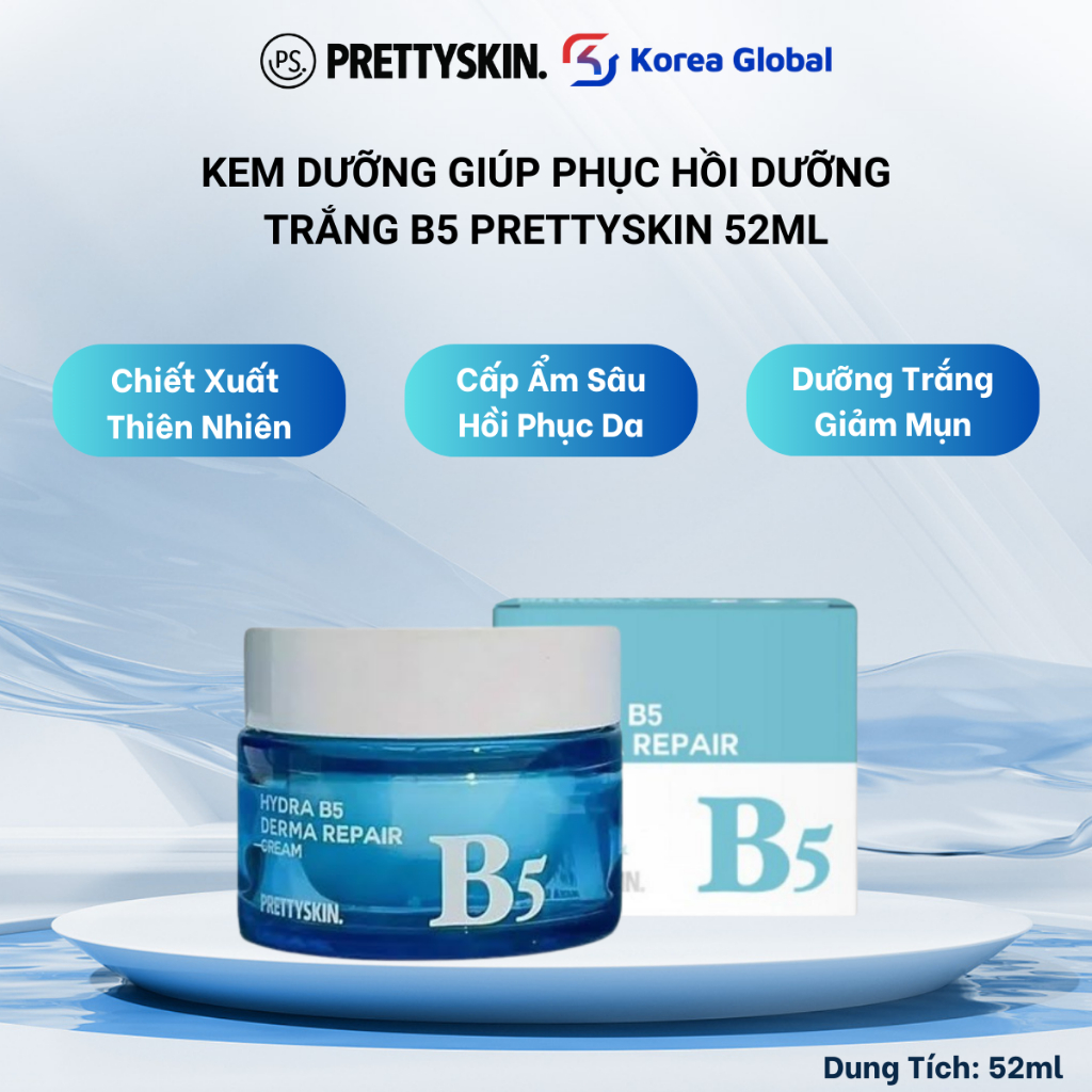 Recovery Cream & B5 Prettyskin Skin Whitening 52ml – Soothes ...