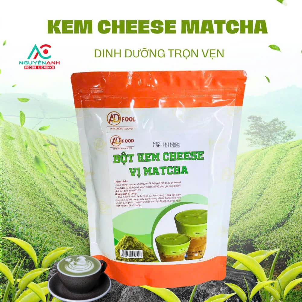 Matcha cream cheese powder with rich green tea flavor - ADFOOD | Shopee ...