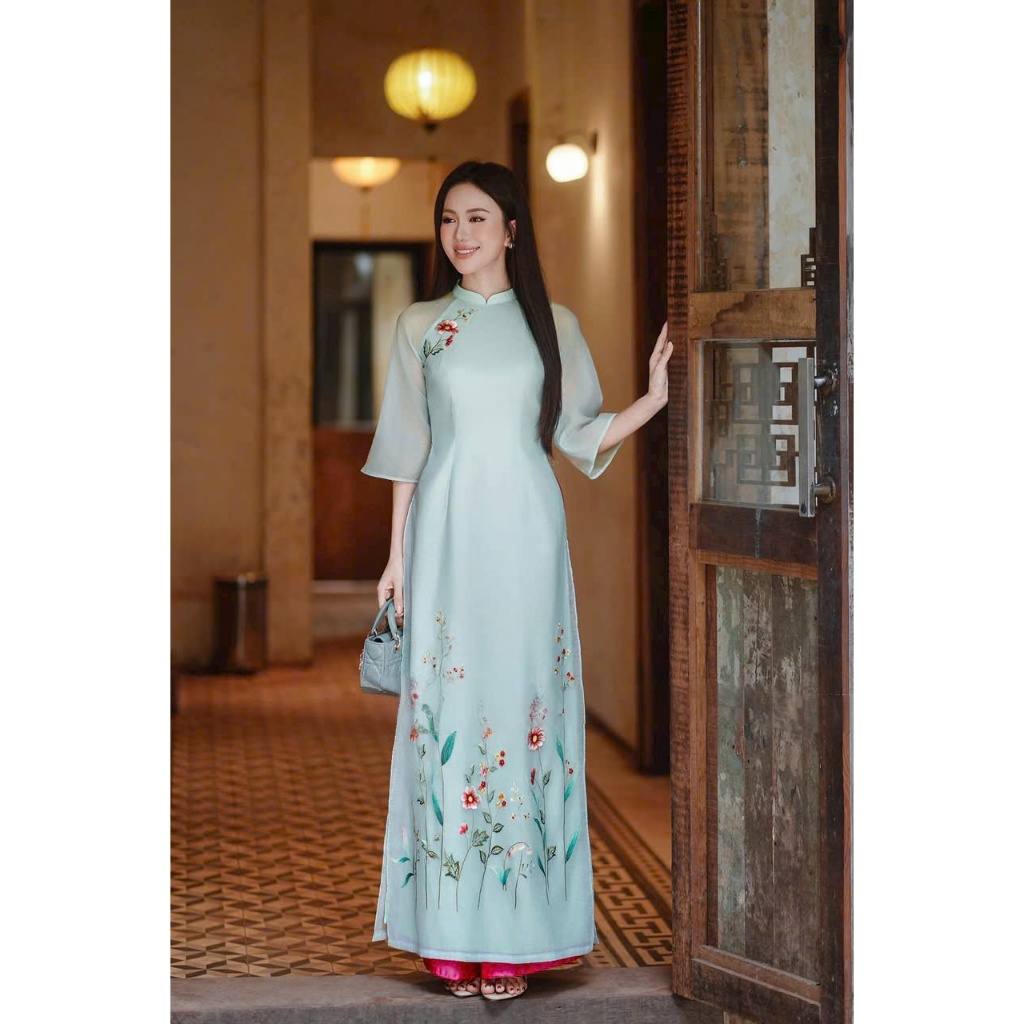 Innovative ao dai, 4-panel ao dai, national day ao dai, soft silk ...