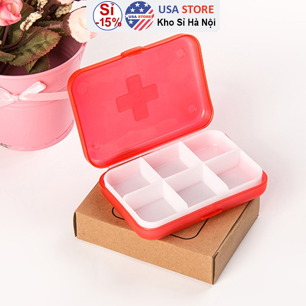 Multi-compartment Medicine Tray Box - Mini Compact Pocket Daily Medical ...