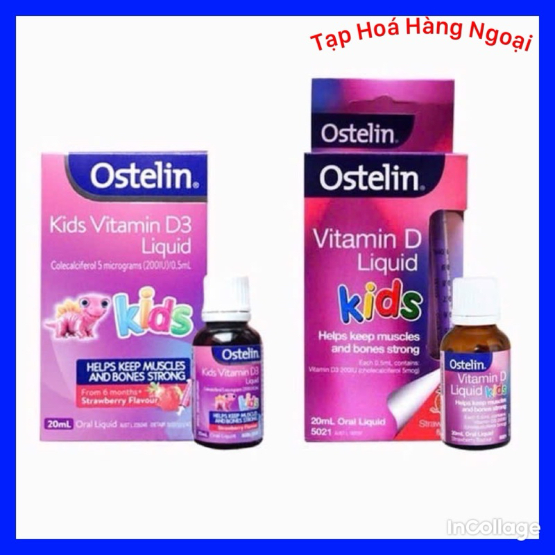 Australian ostelin D3 supplement syrup 2,4ml/20ml drops | Shopee ...