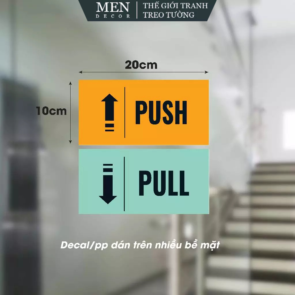 PP Decal, Push Pull Push, Push Pull Panel for Glass, Wood, Plastic ...